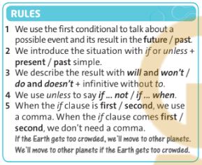 Language Focus 1 Unit 5 lớp 8 Years ahead - Năm trước